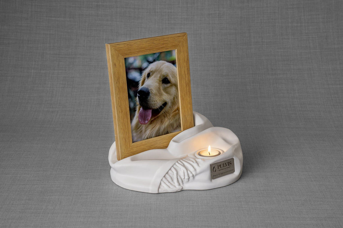 Cremation Urn "Cozy" - White Matte | Handmade Picture Frame Urn