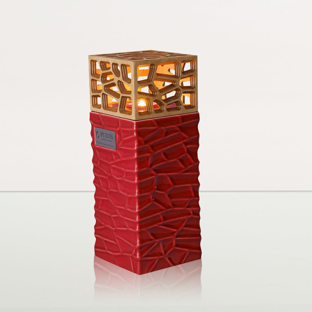 "Everlasting Flame" Cremation Urn for Ashes - Red | Ceramic Urn ...