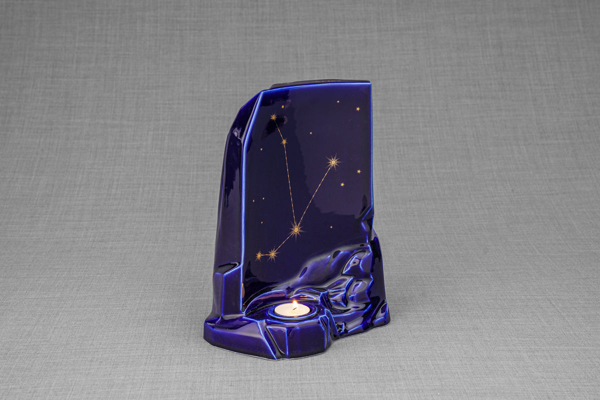 Zodiac Urn for Ashes "Aries" - Large | Star Sign Urn | Ceramic